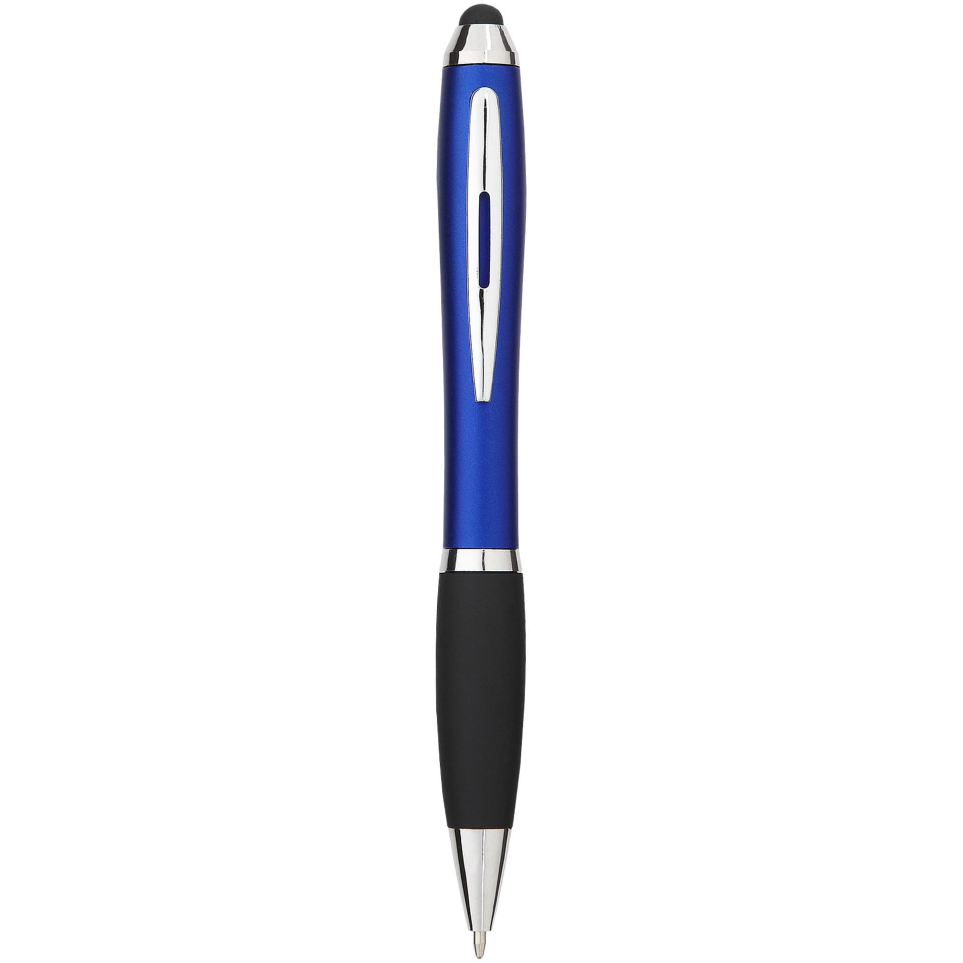 Stylo personnalisé Stylo stylet coloré avec grip noir Nash Bullet bleu ...